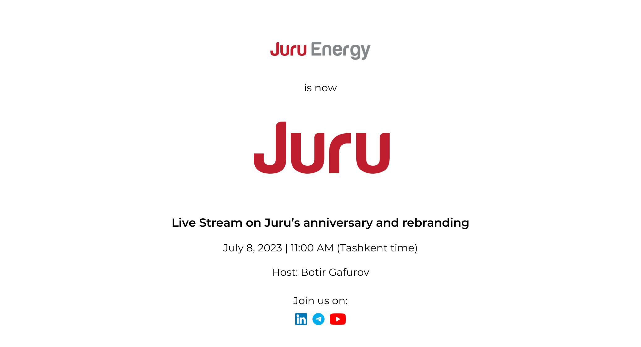 Livestream on Juru’s 8th Anniversary and Rebranding | Juru
